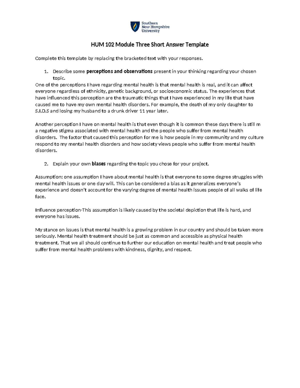 HUM 102 Module Three Short Answer response - HUM 102 Module Three Short ...