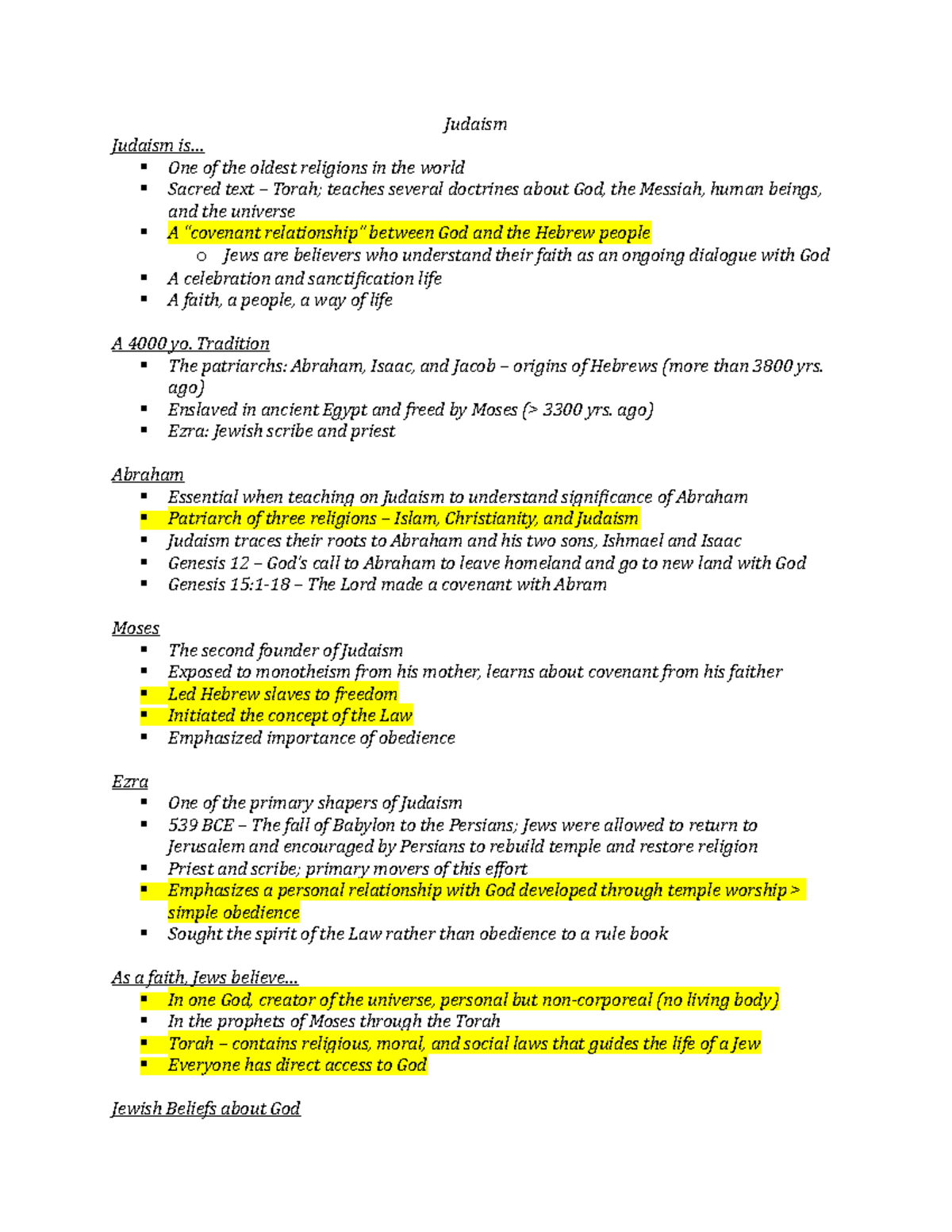 Judaism and Ethics - Judaism Judaism is... One of the oldest religions ...