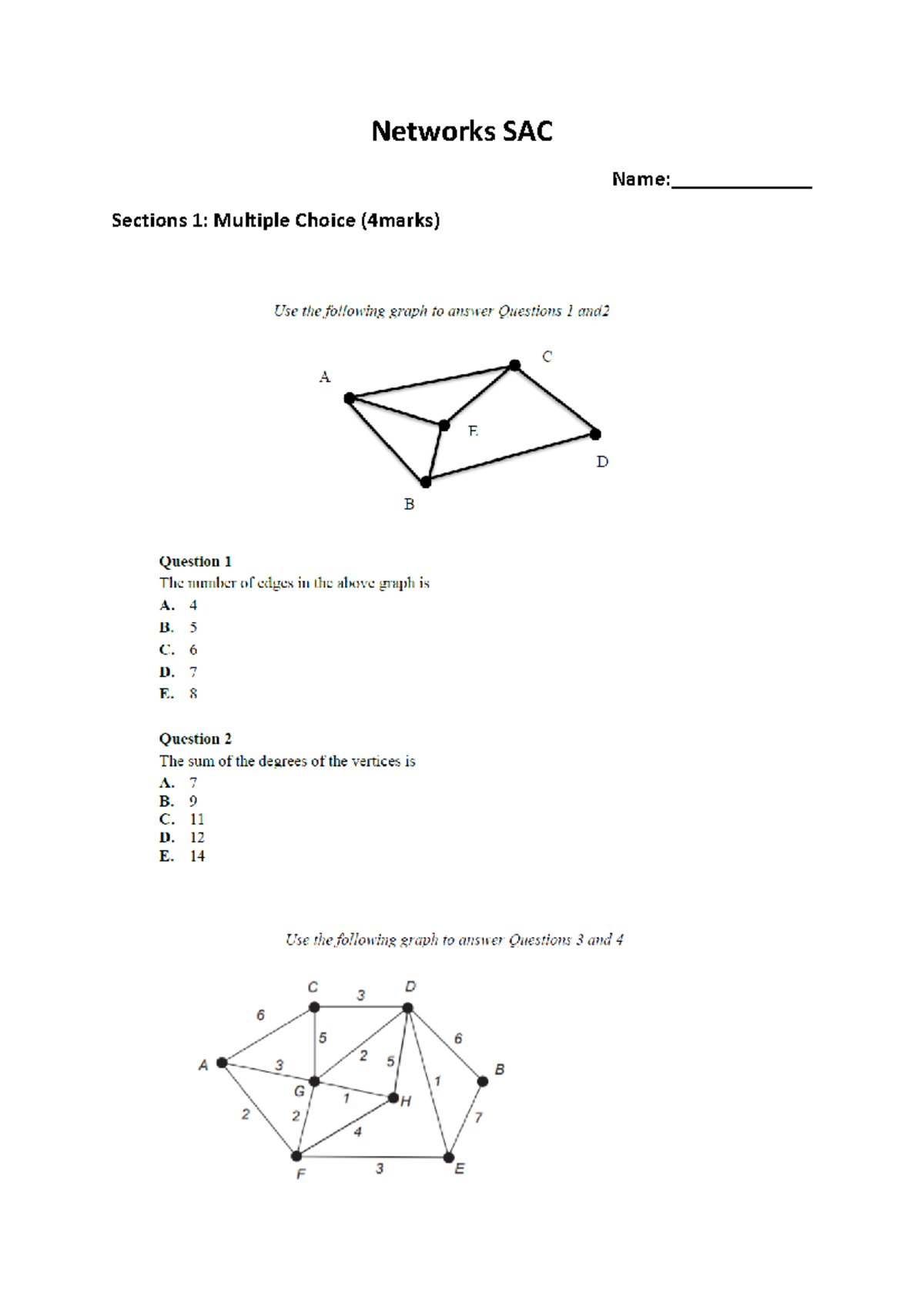 2021 Networks SAC 2021 - Networks SAC Name:_____________ Sections 1 ...