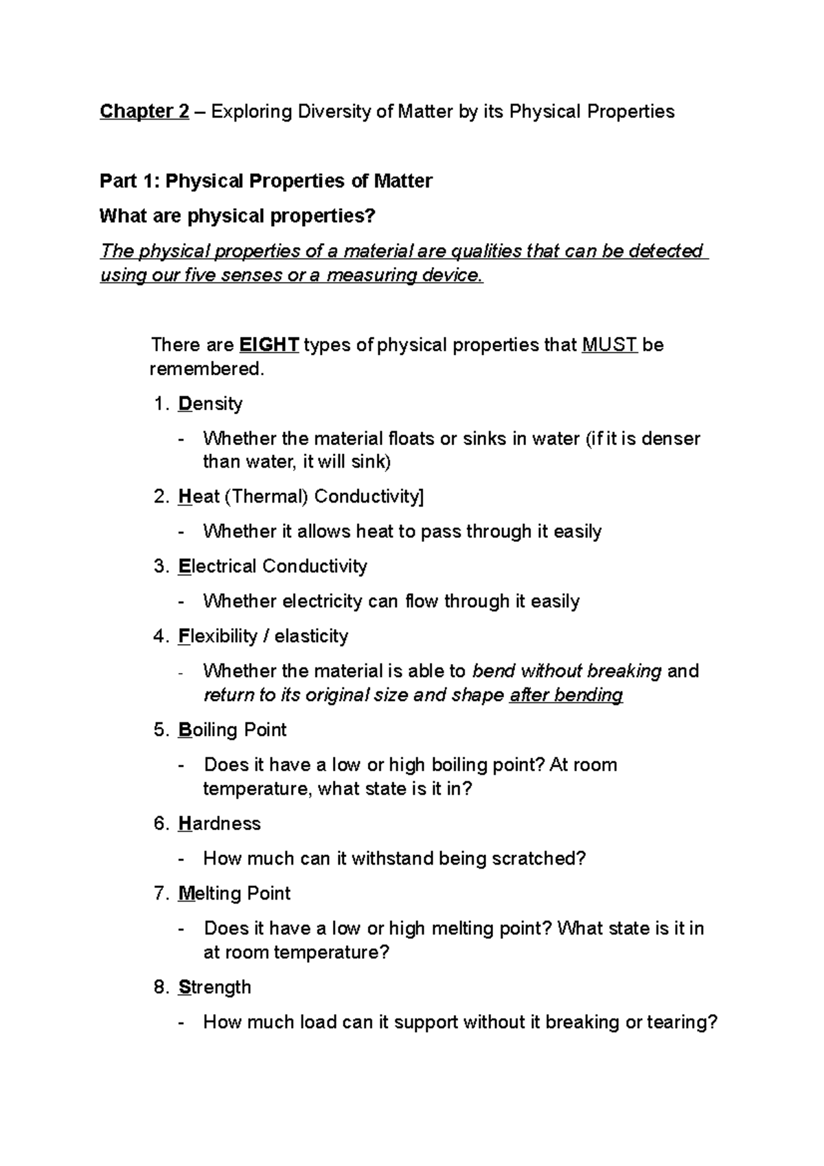 Chapter 2 - Exploring Diversity of Matter by its Physical Properties ...