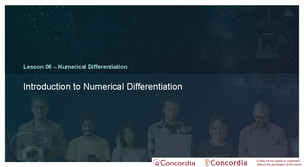 Lesson 6 Engr 391 Lecture Notes Rolf Introduction To Numerical Differentiation Lesson 06 