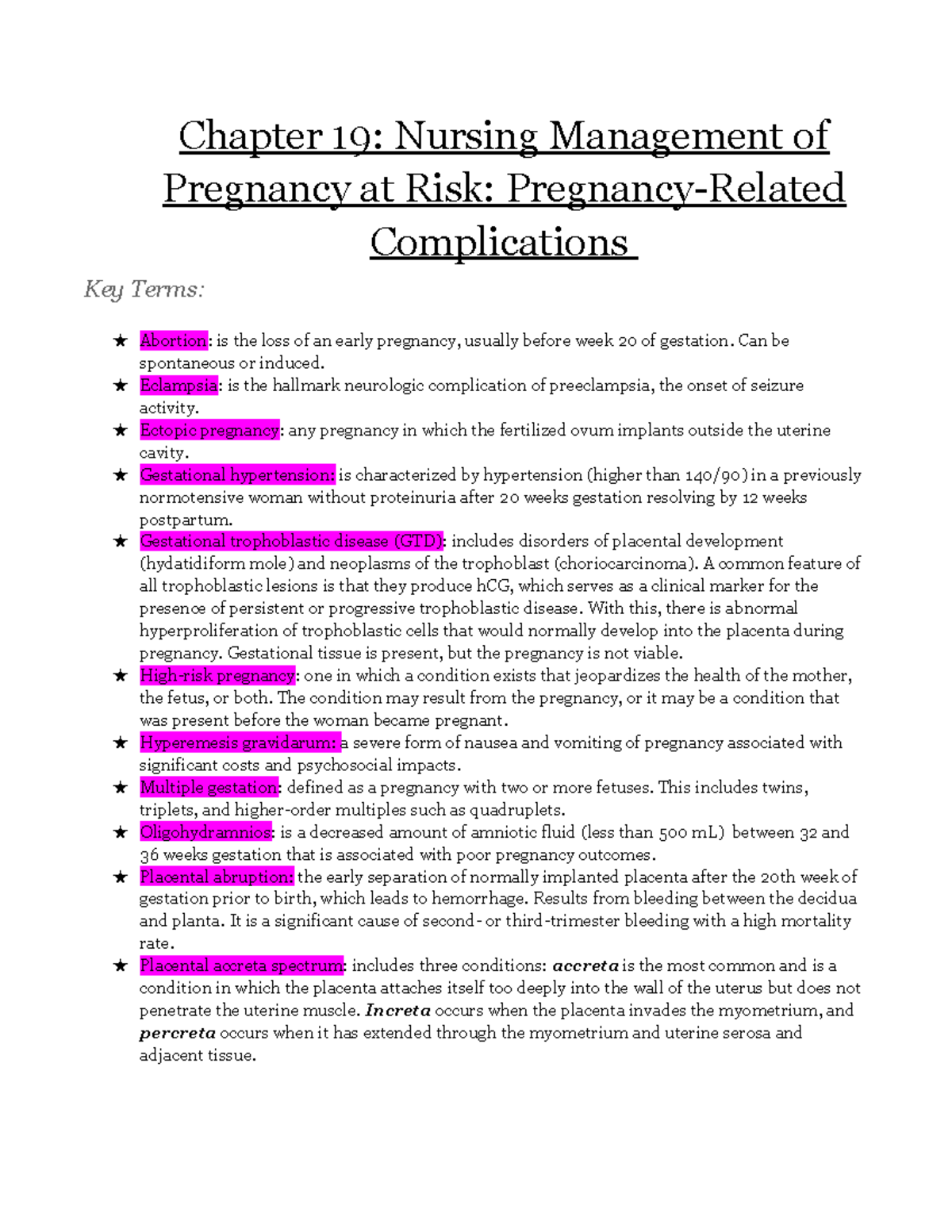 Chapter 19 Notes - Mrs. Rebecca Slack - Chapter 19: Nursing Management ...
