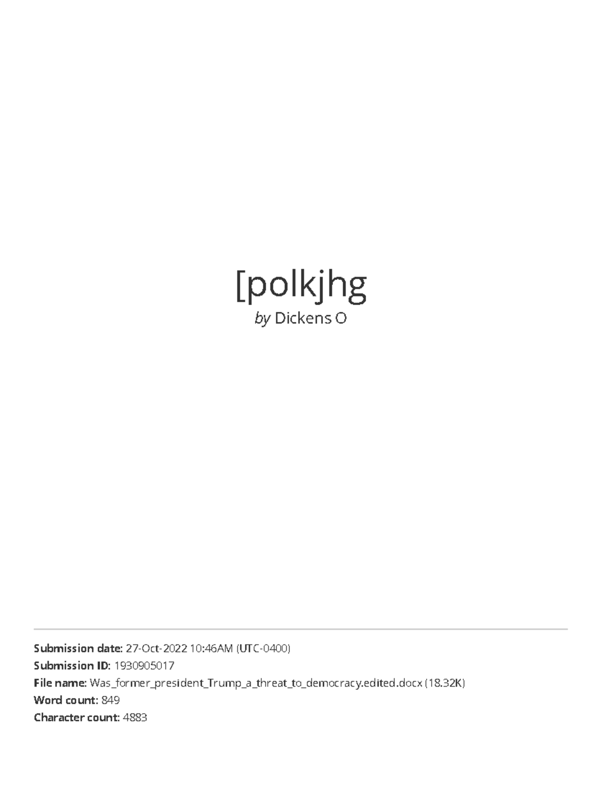 [polkjhg - assignments - [polkjhg by Dickens O Submission date: 27-Oct ...