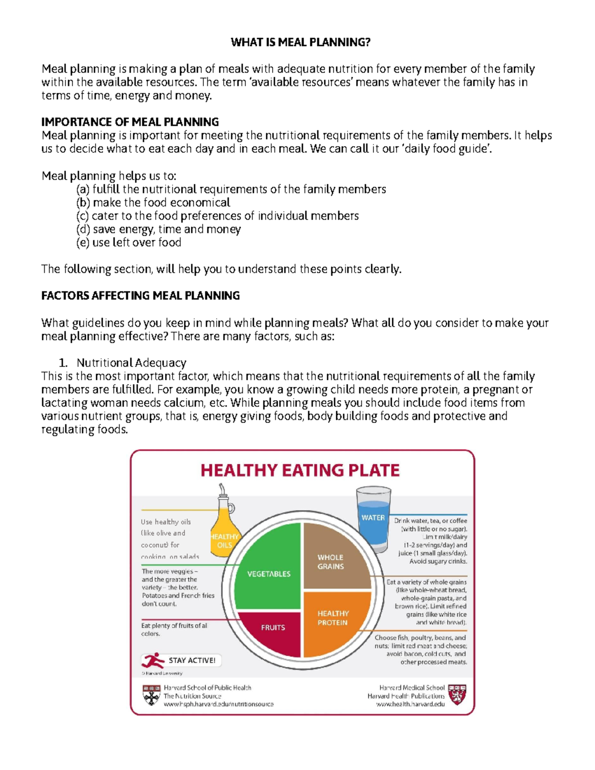 2.4a-what-is-meal-planning-note notes - WHAT IS MEAL PLANNING? Meal ...
