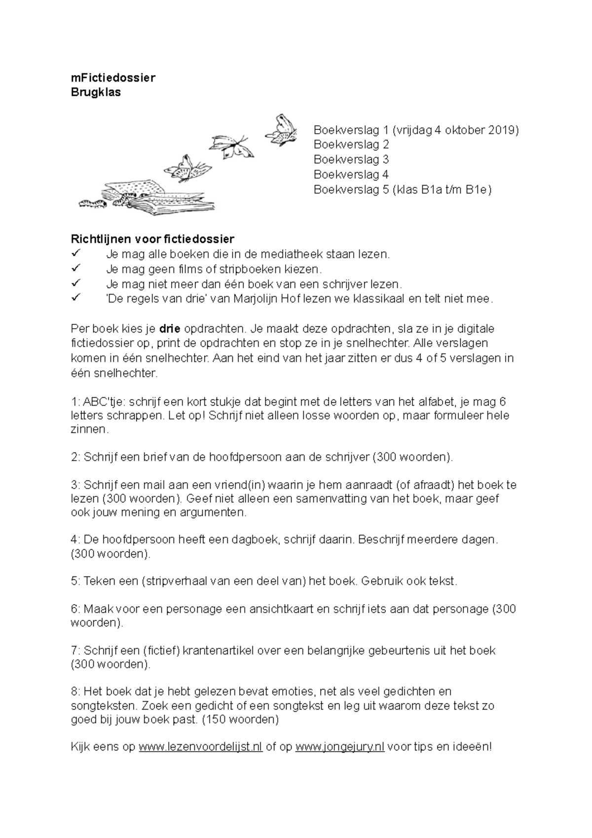 Fictiedossier brugklas 2019-2020 - mFictiedossier Brugklas Boekverslag ...