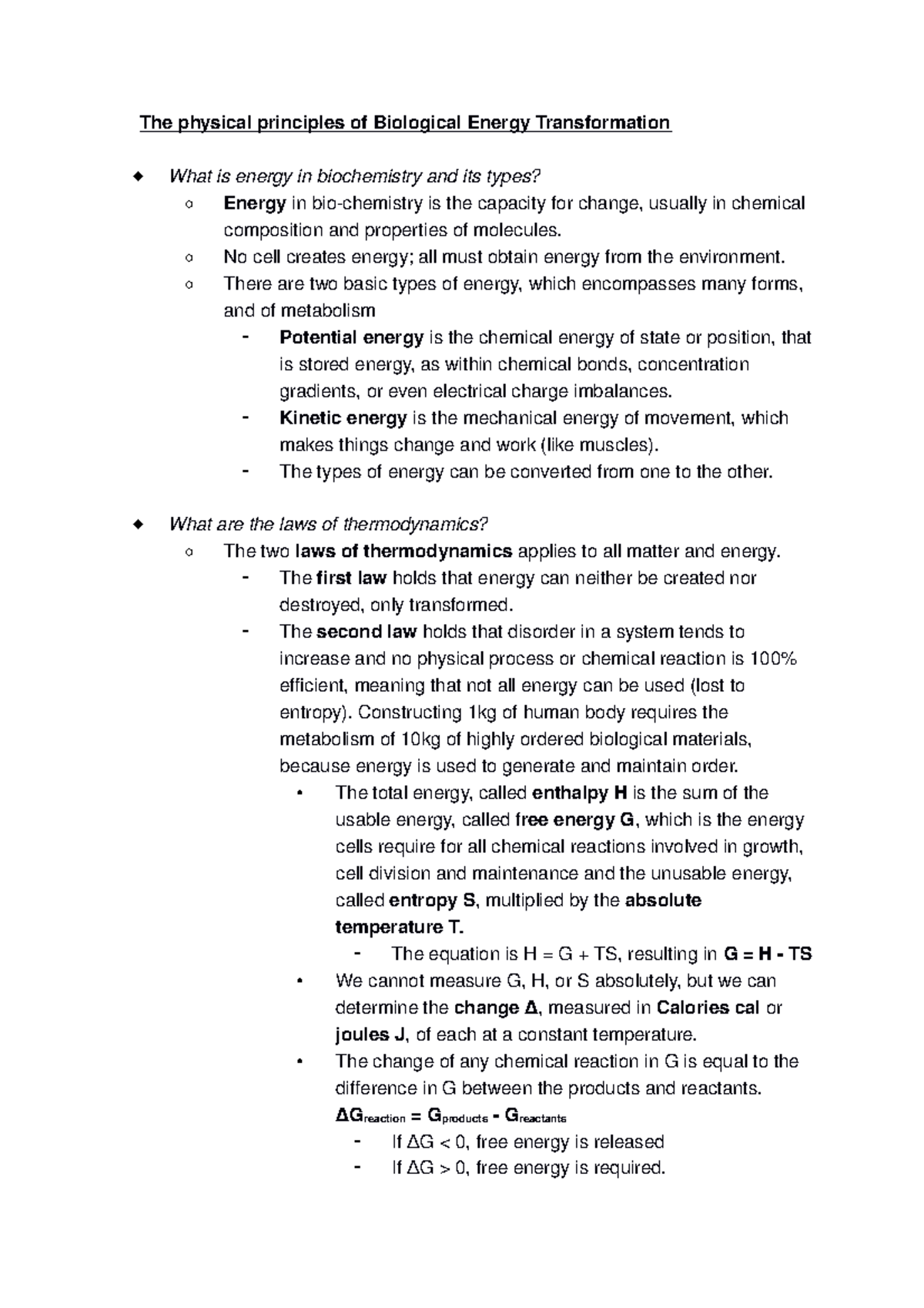 Solid Study Guide - 4 Metabolism - The physical principles of ...