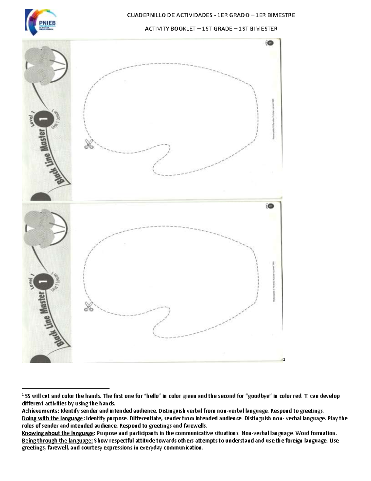 1st grade - 1st bimester booklet - ACTIVITY BOOKLET – 1ST GRADE – 1ST ...