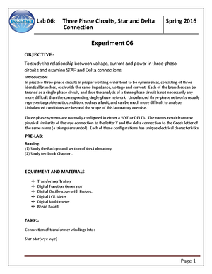 Eca Electrical circuit analysis 1 lab report lab 5 - Electric Circuits ...