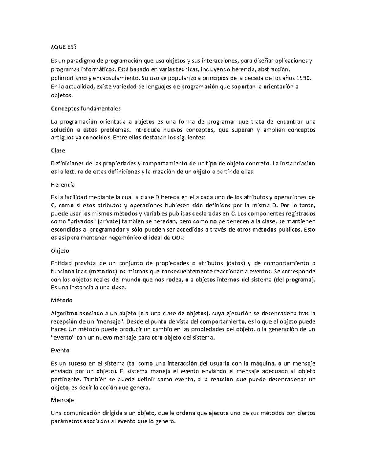 Tecnicas DE Programacion - ¿QUE ES? Es un paradigma de programación que ...