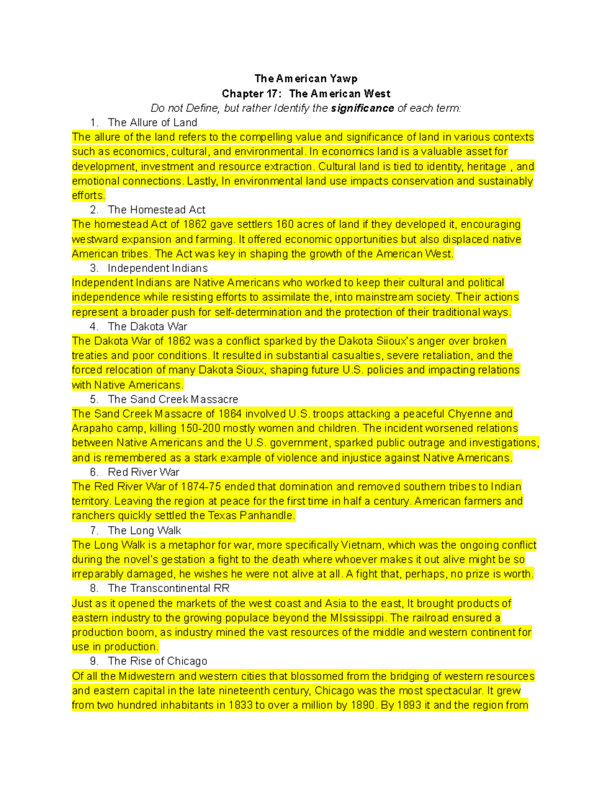 19 Terms - Meow - The American Yawp Chapter 17: The American West Do ...