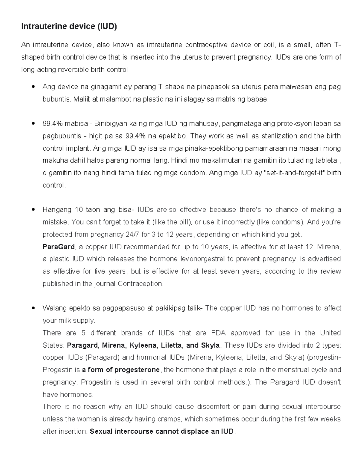 Intrauterine device - IUDs are one form of long-acting reversible birth ...