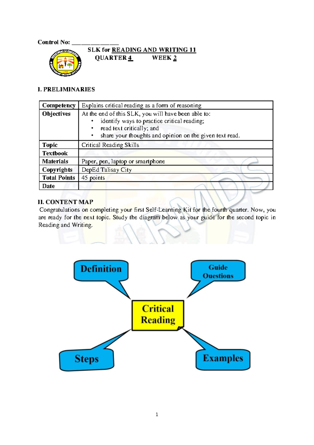 Reading Writing Q4 Week2 Manigsasa Jade - Control No ...