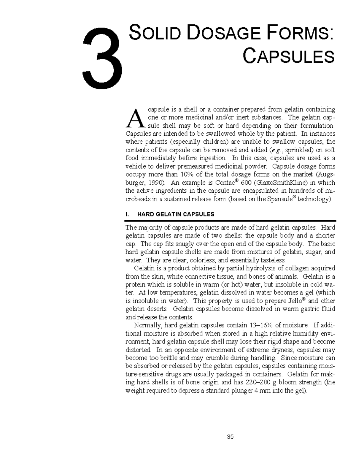 3. Solid Dosage Forms - Capsules - 35 SOLID DOSAGE FORMS: CAPSULES ...