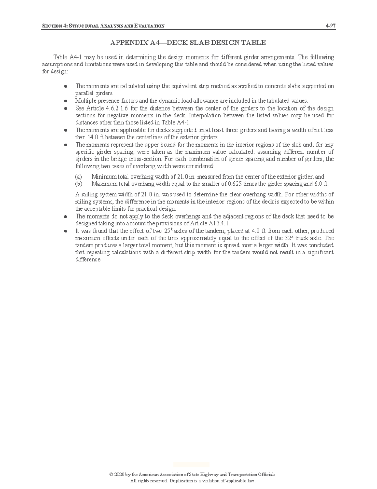 XZ - ayuda estudiantil - SECTION 4: STRUCTURAL ANALYSIS AND EVALUATION 4- APPENDIX A4 DECK SLAB ...