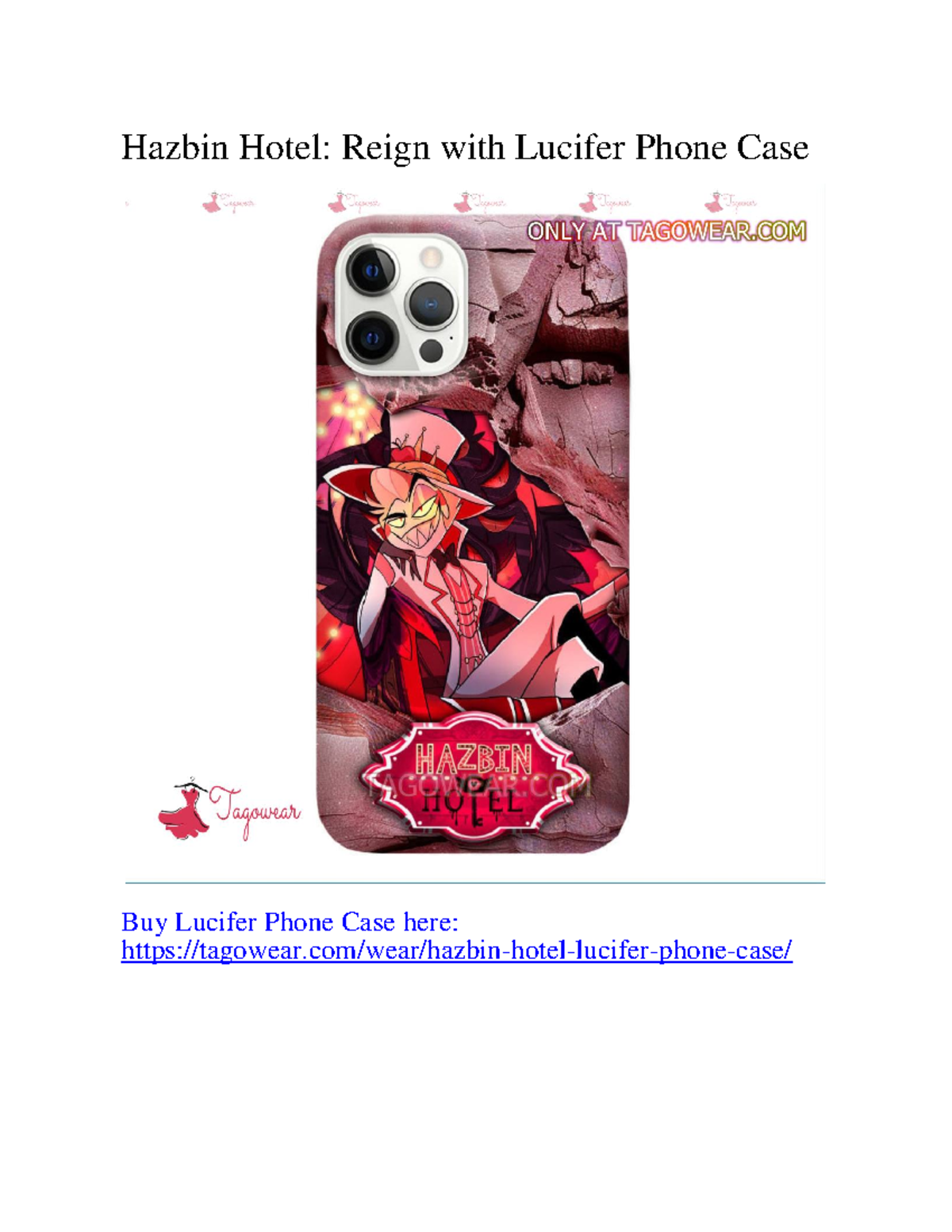 Hazbin Hotel Reign with Lucifer Phone Case - BA05101 - Studocu