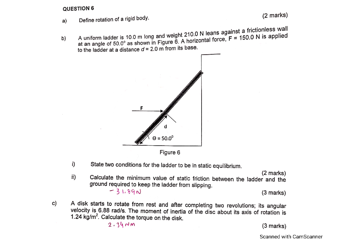 Chapter 8 PHY094 PAST Years QNA - Foundation Study of Physics - Studocu