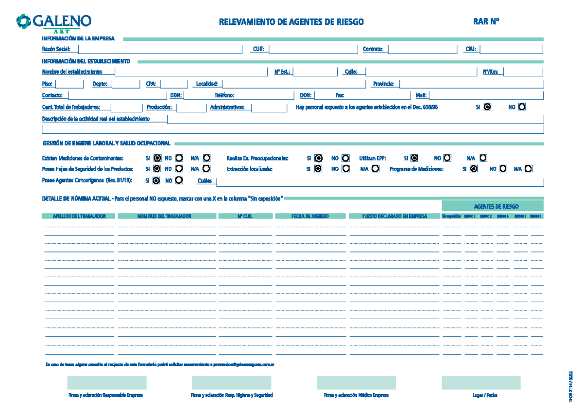 Formulario RAR Ejemplo 1 - Metodología del Trabajo Social - Studocu