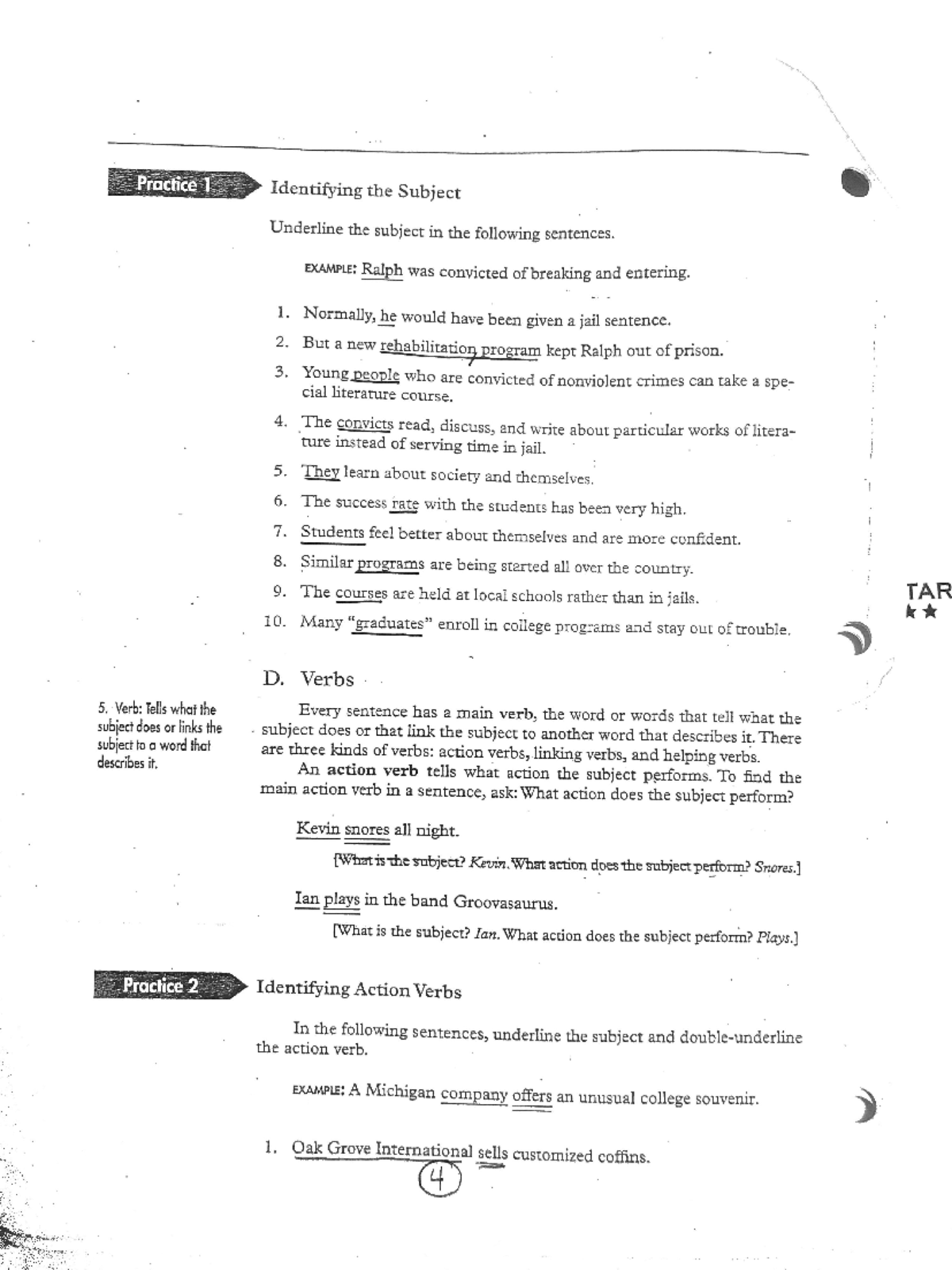 The basic grammar practice - ENGL B1A - Studocu