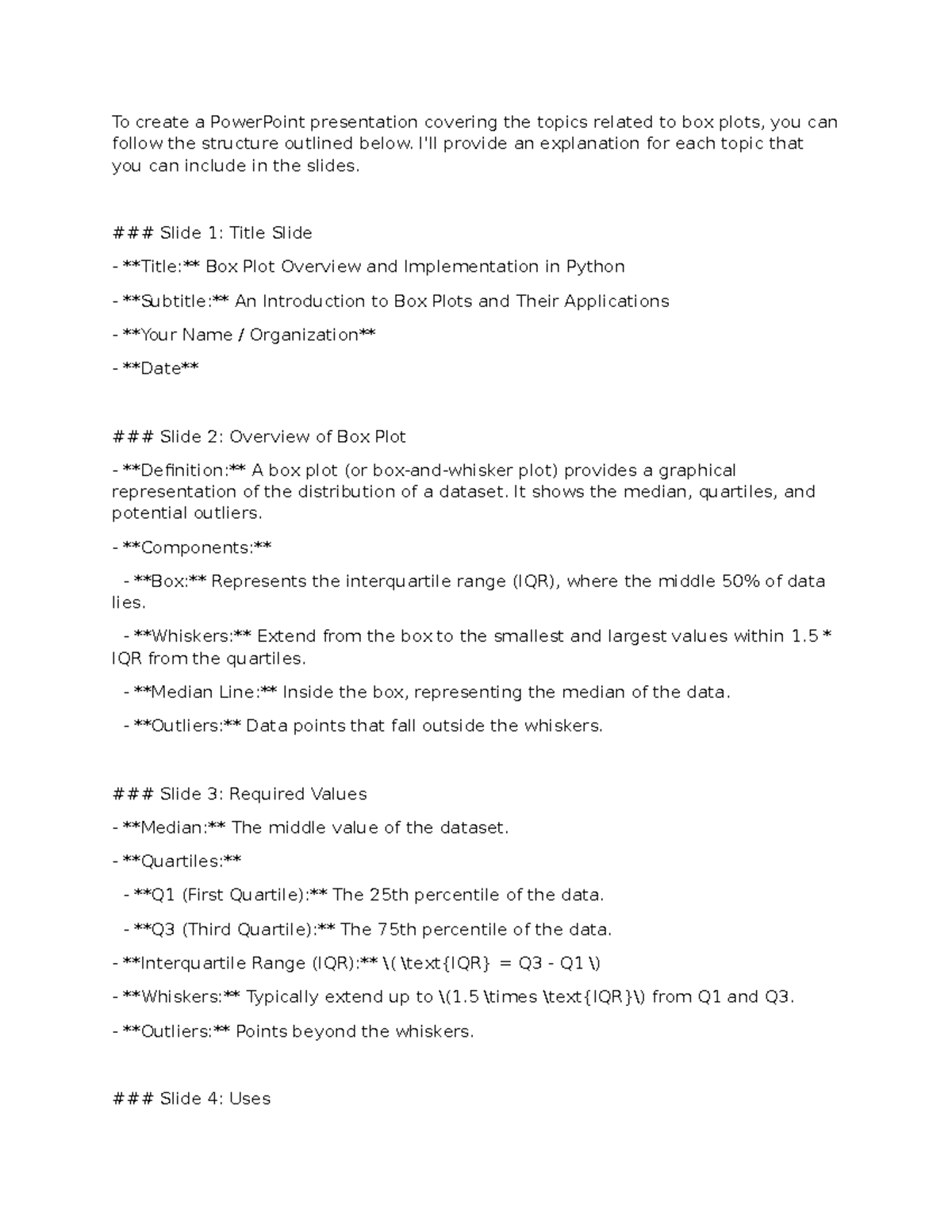 Box plot ppt - This is an assignment work of Data Visualization and Analytics of MIT course ...