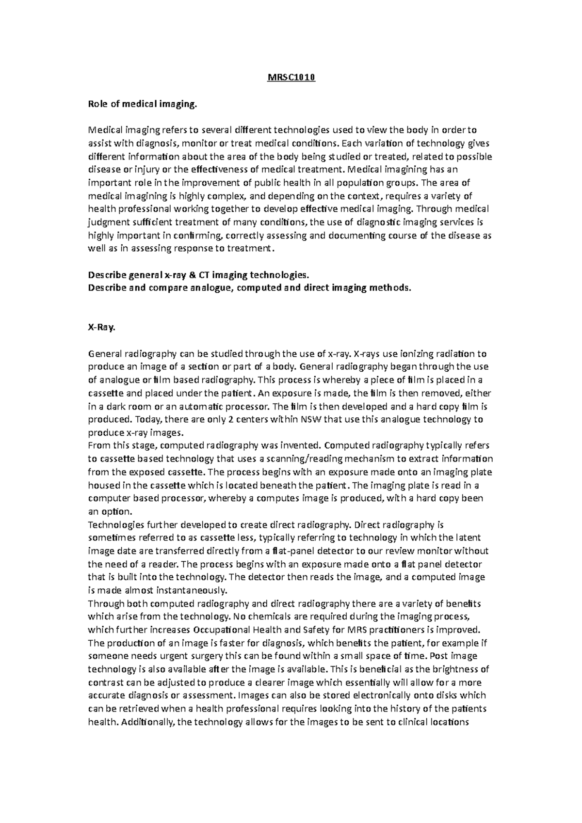 University Of Newcastle Lecture Summaries With Additional Information From External Readings