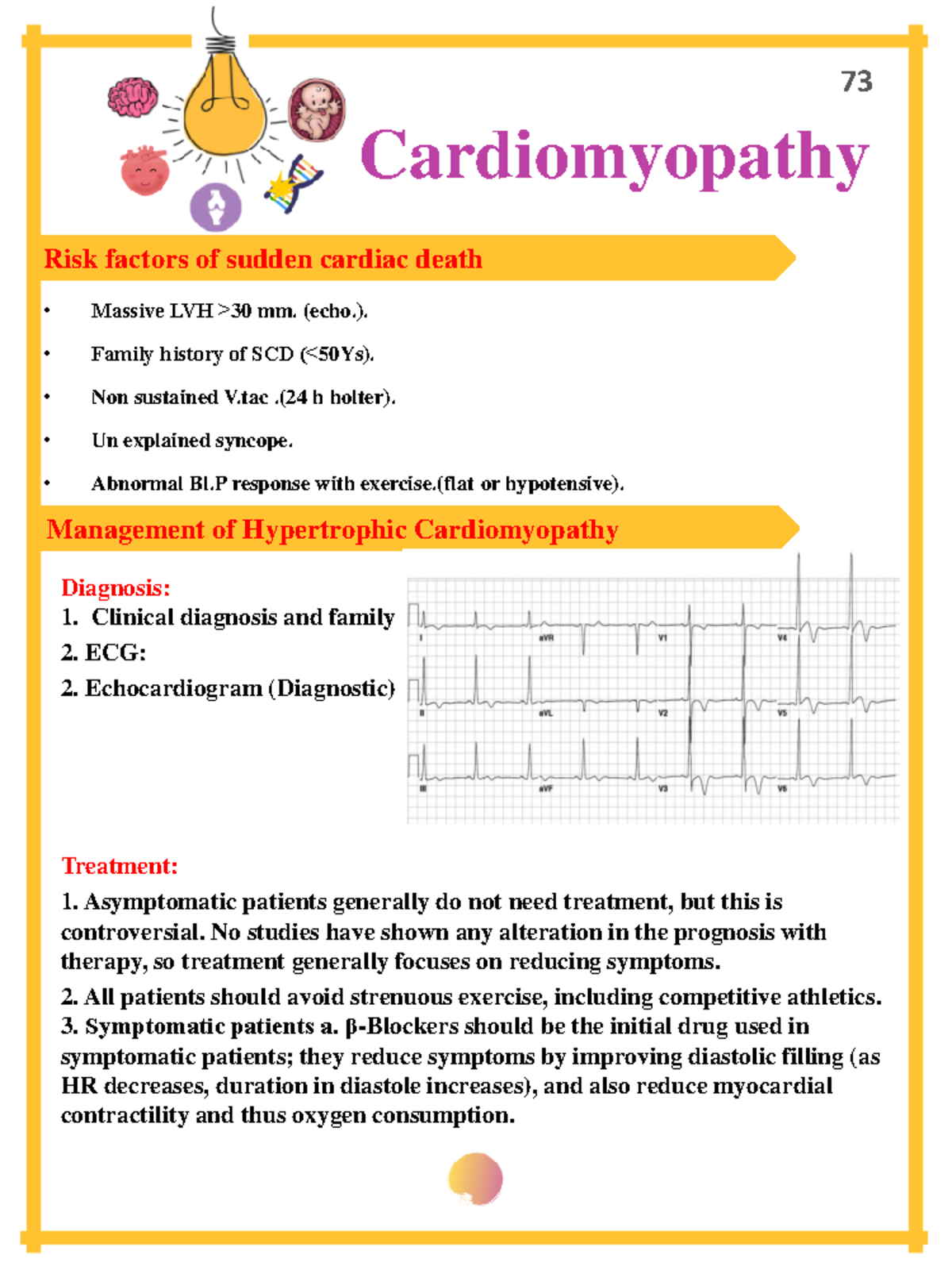 Cardiology-19 - Cardiology - Cardiomyopathy Diagnosis: 1. Clinical ...