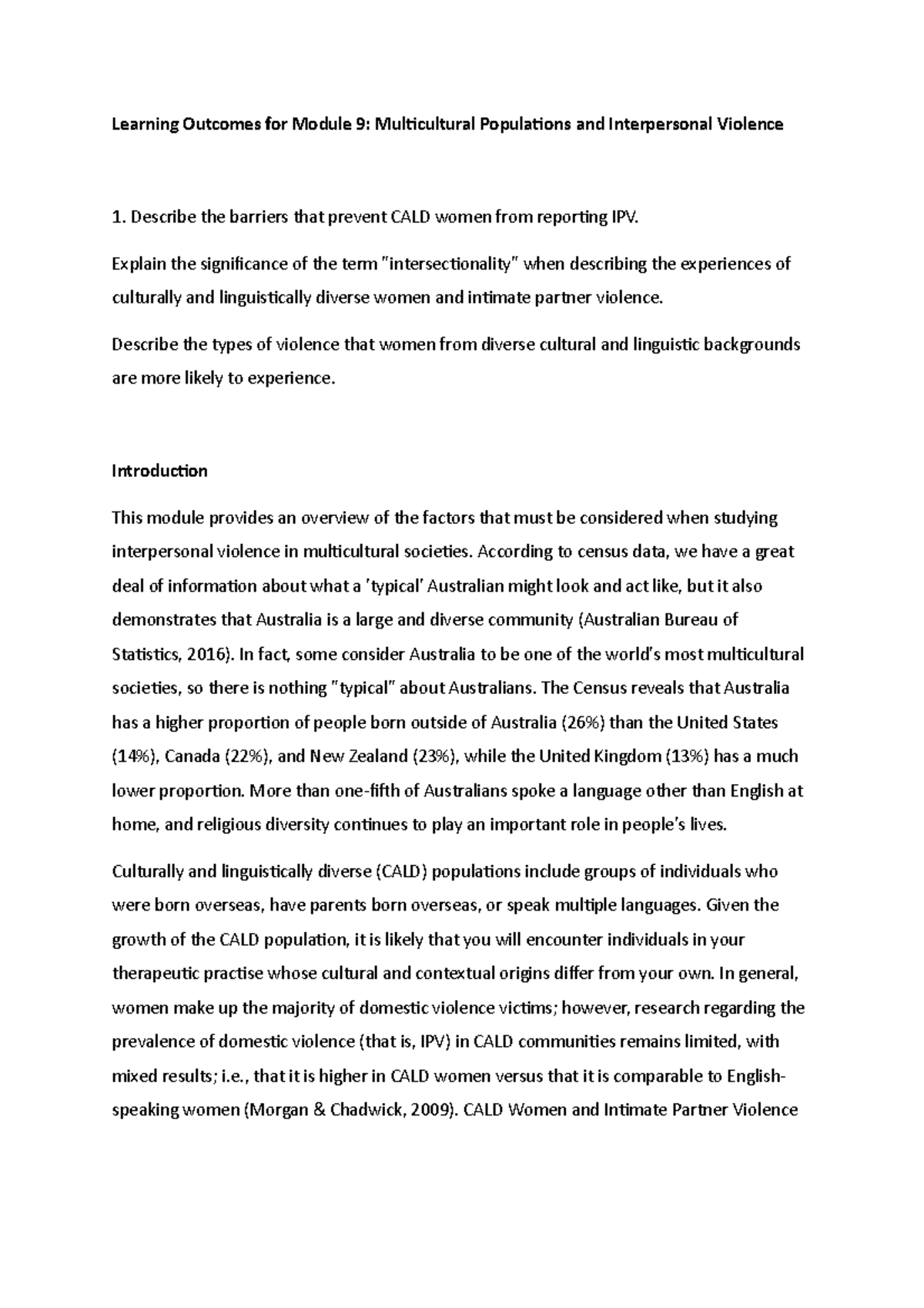 COU3201 Contemporary Challenges in Therapeutic Practice Module 9 ...