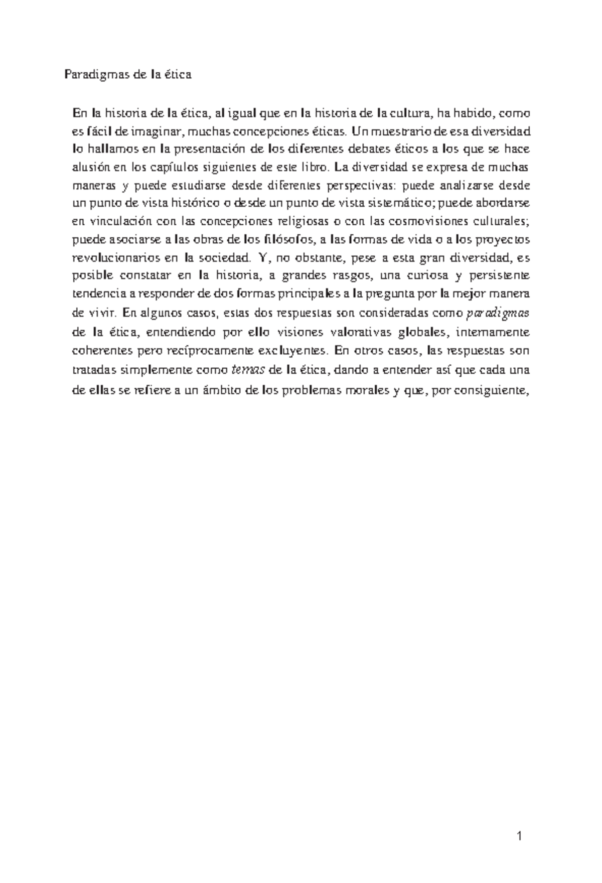 Paradigma de la autonomia - Paradigmas de la ética En la historia de la ...