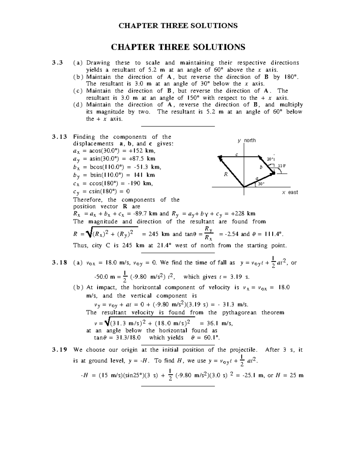 Chap3 - Practice - CHAPTER THREE SOLUTIONS CHAPTER THREE SOLUTIONS 3 ...