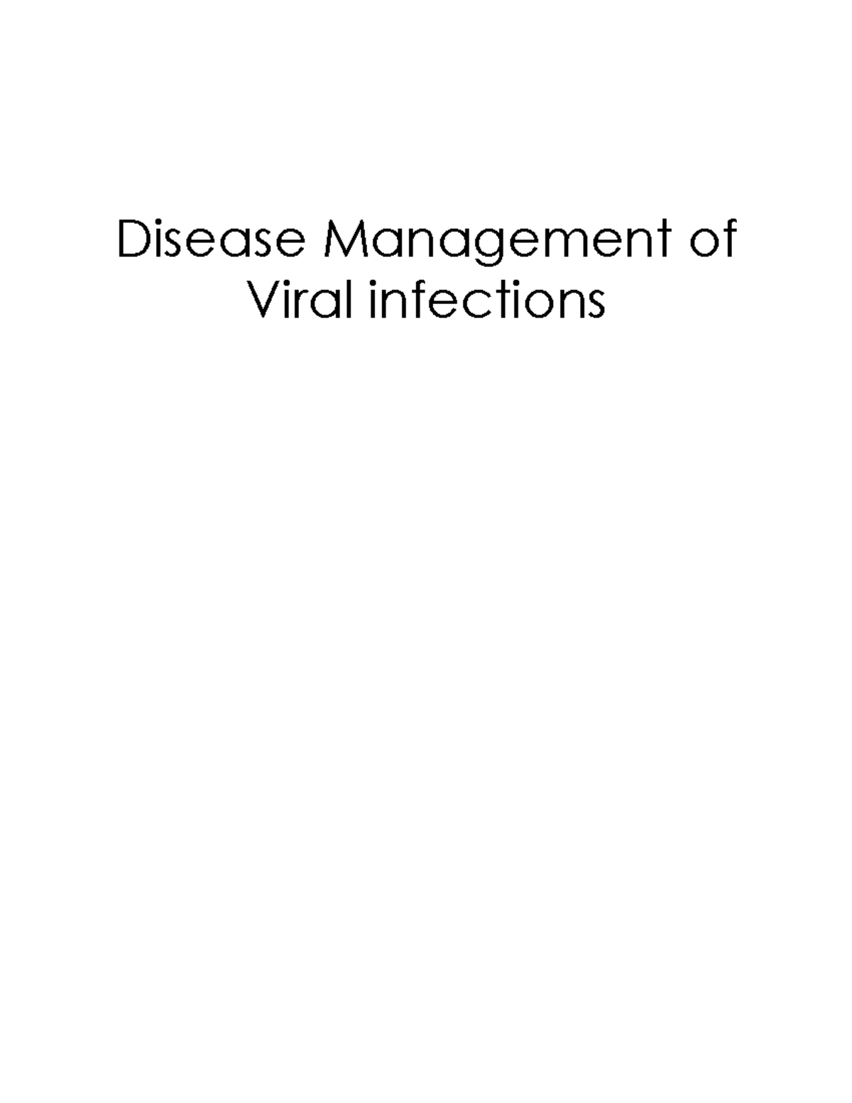 Flu, HIV, Meningitis - Disease Management of Viral infections Influenza ...