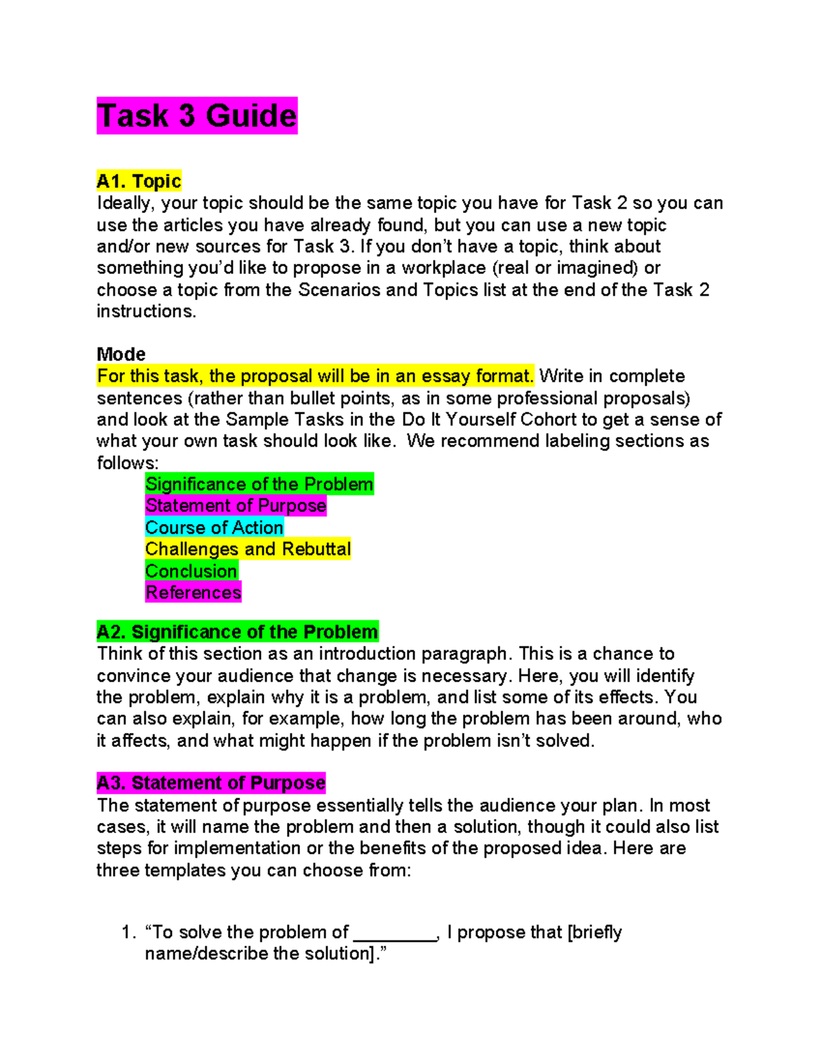 Task 3 Guide V4 - Task 3 Guide A1. Topic Ideally, your topic should be ...