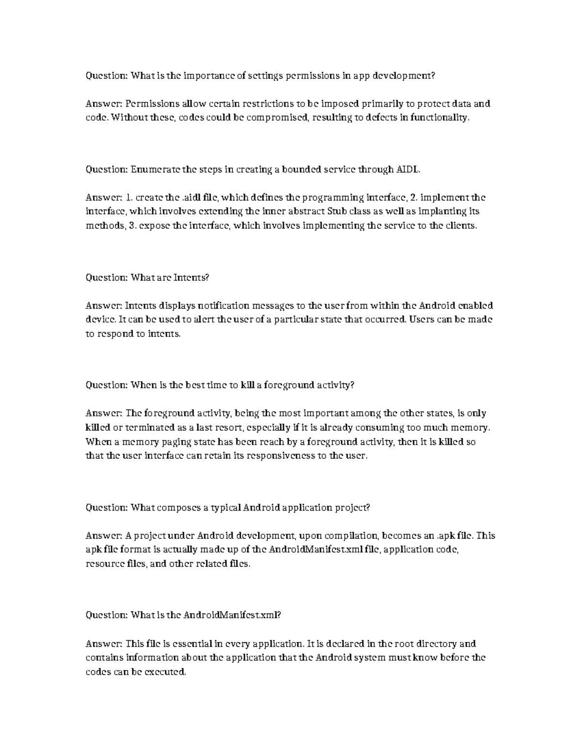 Melipona shaslik hanse - Question: What is the importance of settings permissions in app - Studocu