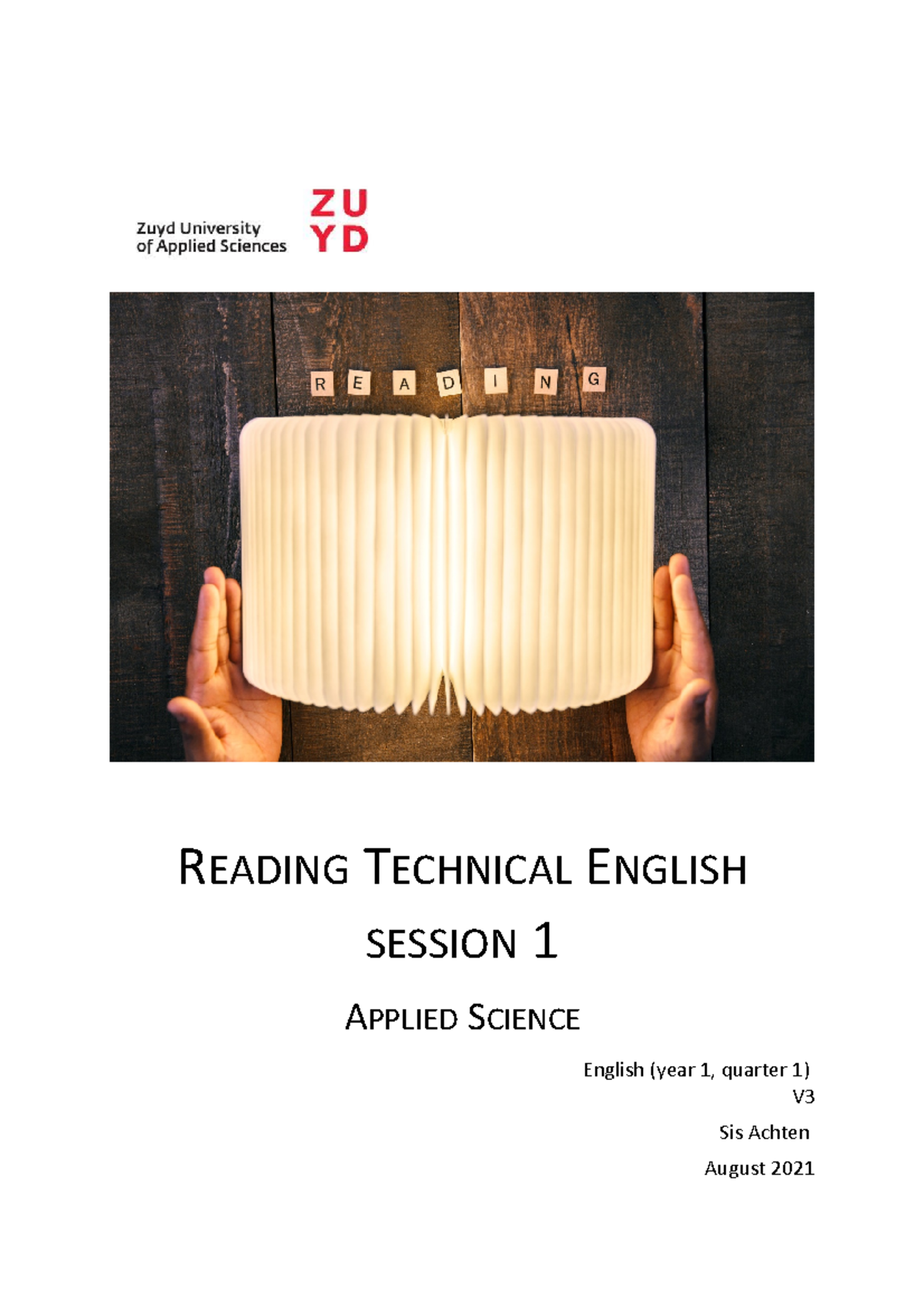 21-22 Reading Technical English - year 1, Q1 Session 1 v2 - READING ...