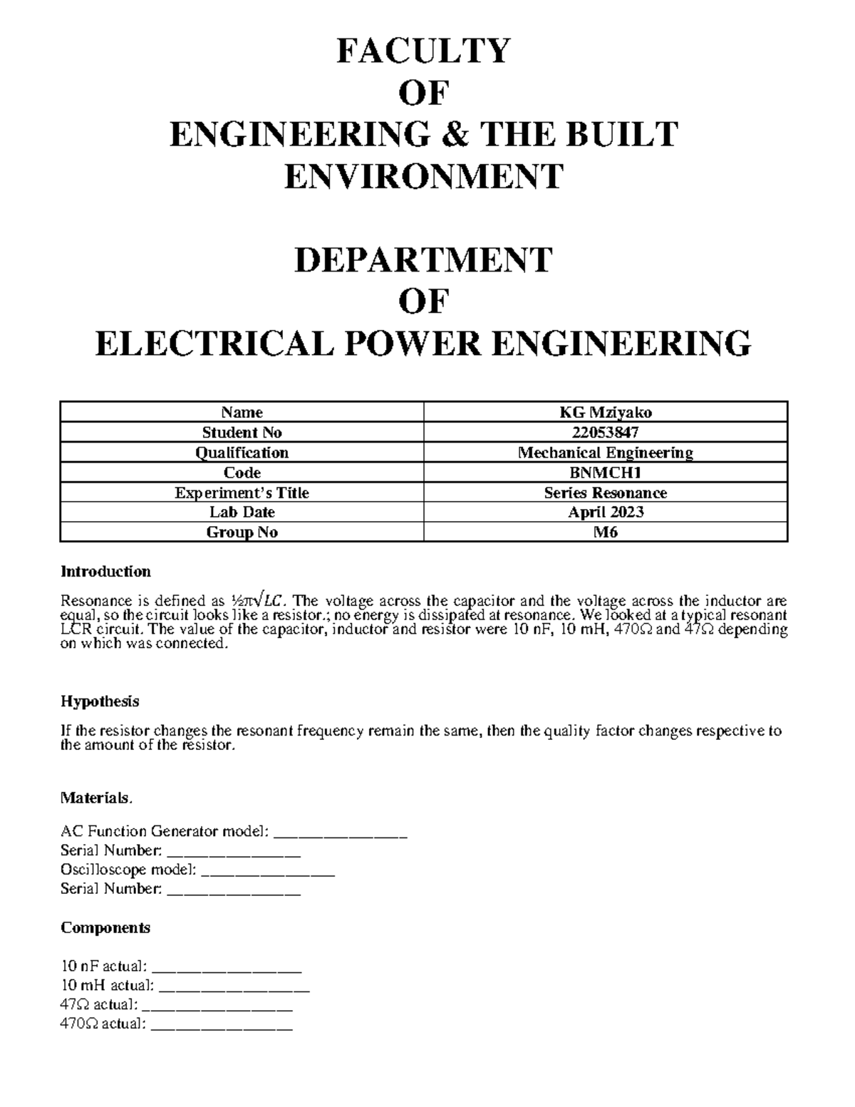 Mziyako(22053847) ELEP Practical Report 5 - FACULTY OF ENGINEERING ...