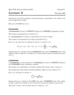 MATH 2602 2010-2011 Lecture 22 - Math 2602L: Linear and Discrete Math ...