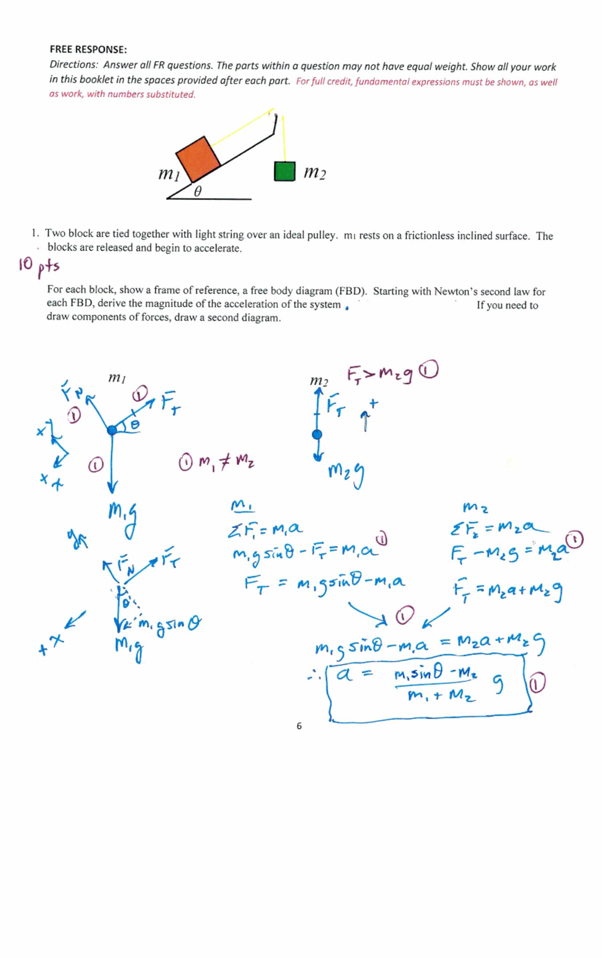 AP Test 2 Dynamics solutions - PHYS 150 - Studocu