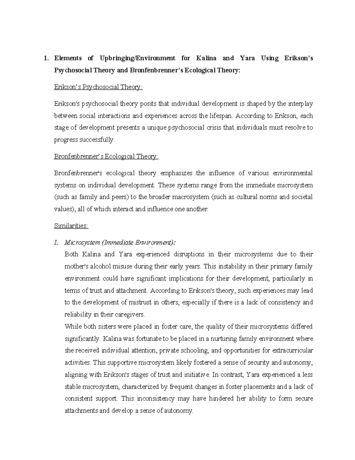 INT103 Human Development across the lifespan - 1. Elements of ...