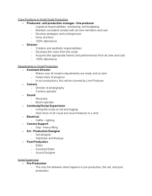 Intermediate Cinema Production Notes COMPLETED - Intermediate Cinema ...