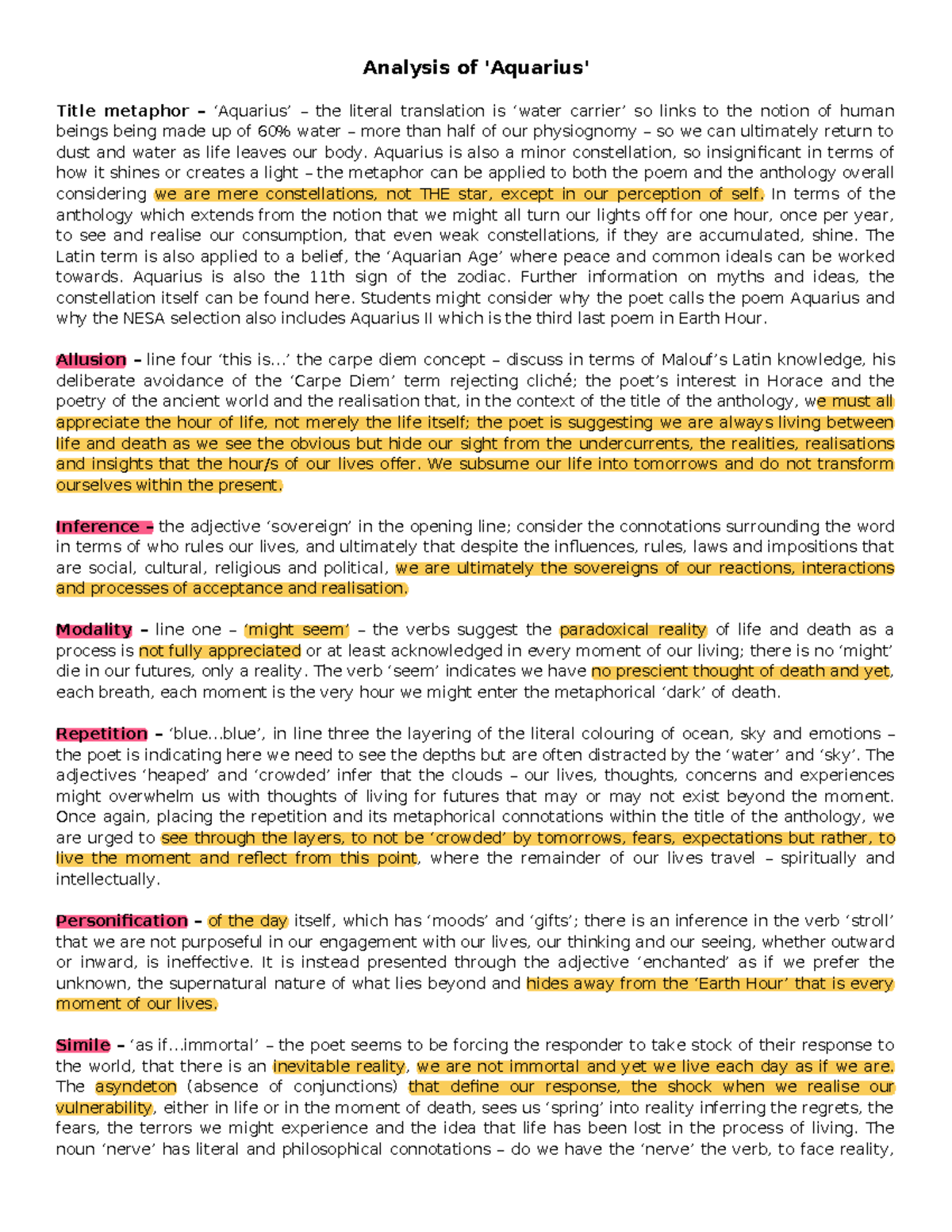 Earth hour poems analysis module b 633e60f424a2b - Analysis of ...
