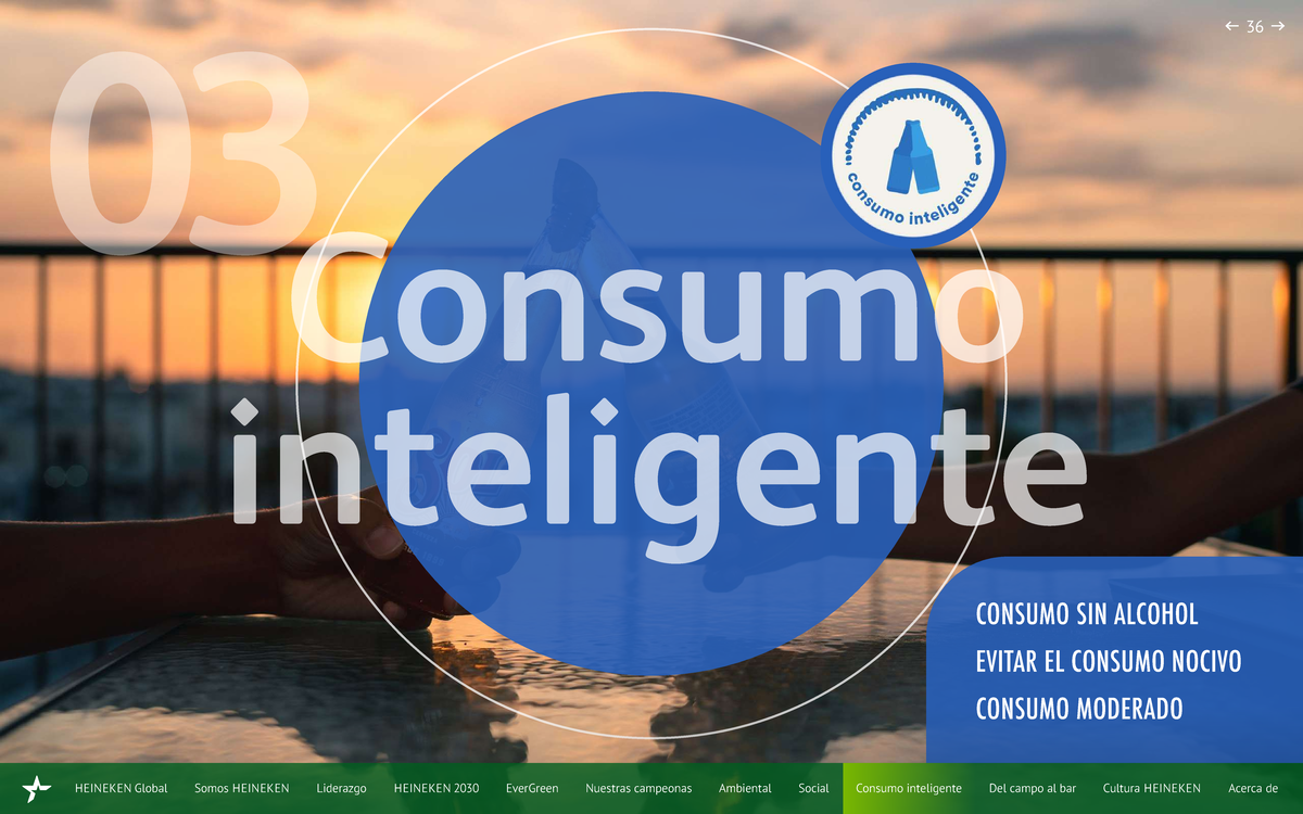 Heineken MX Sustentabilidad 2021 Consumo Inteligente - Consumo inteligente 03 CONSUMO SIN ...