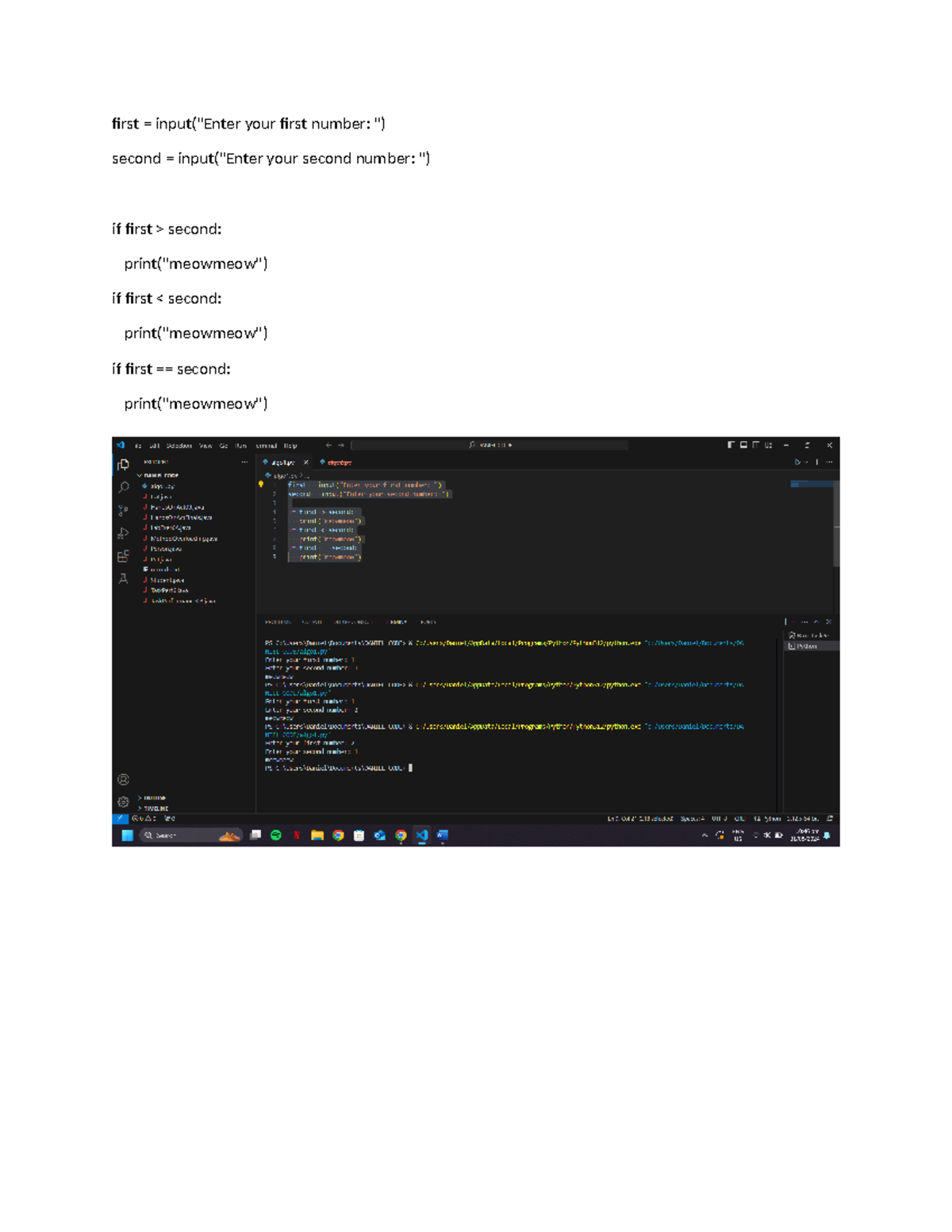 Gutierrez Reign Daniel C LE1 algo1&algo2 - Data Structure - first = input("Enter your first ...