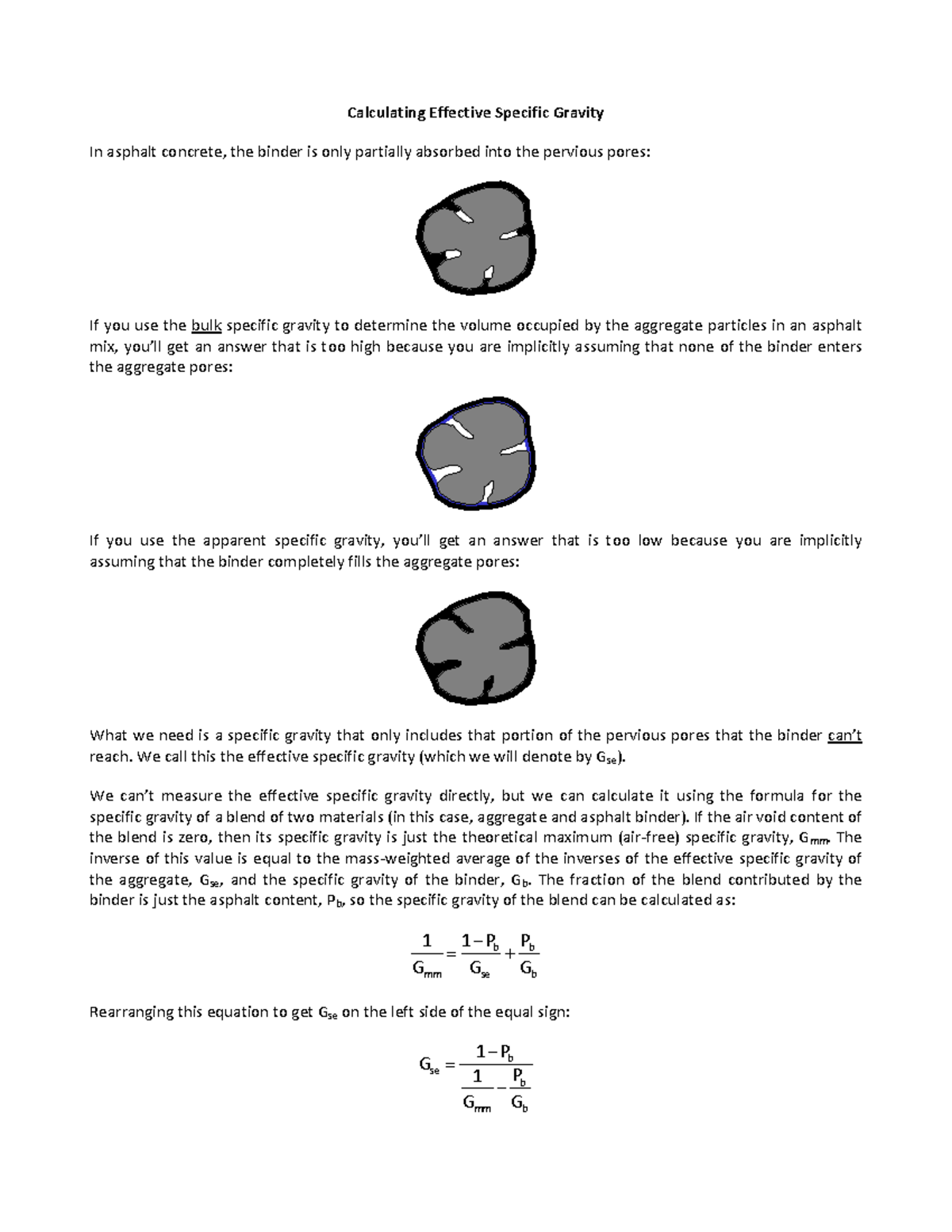 Calculating Effective Specific Gravity - We call this the effective ...