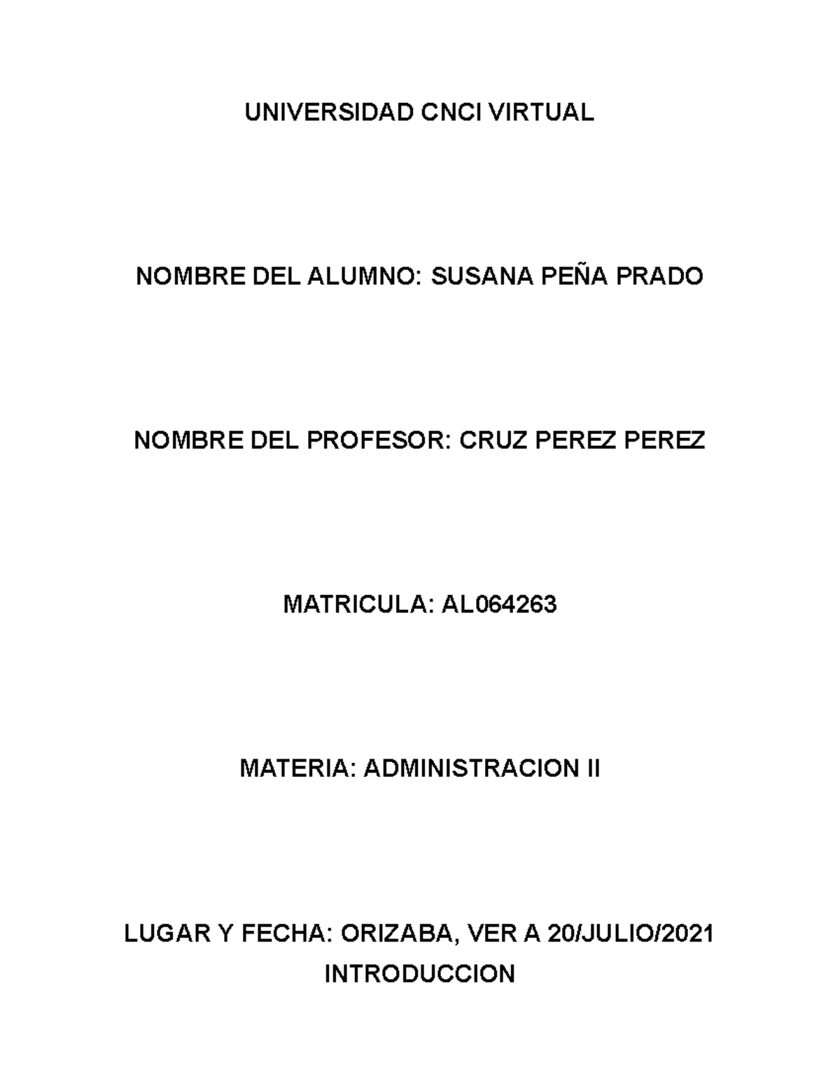 Administracion Ii Actividad 2 Universidad Cnci Virtual Universidad