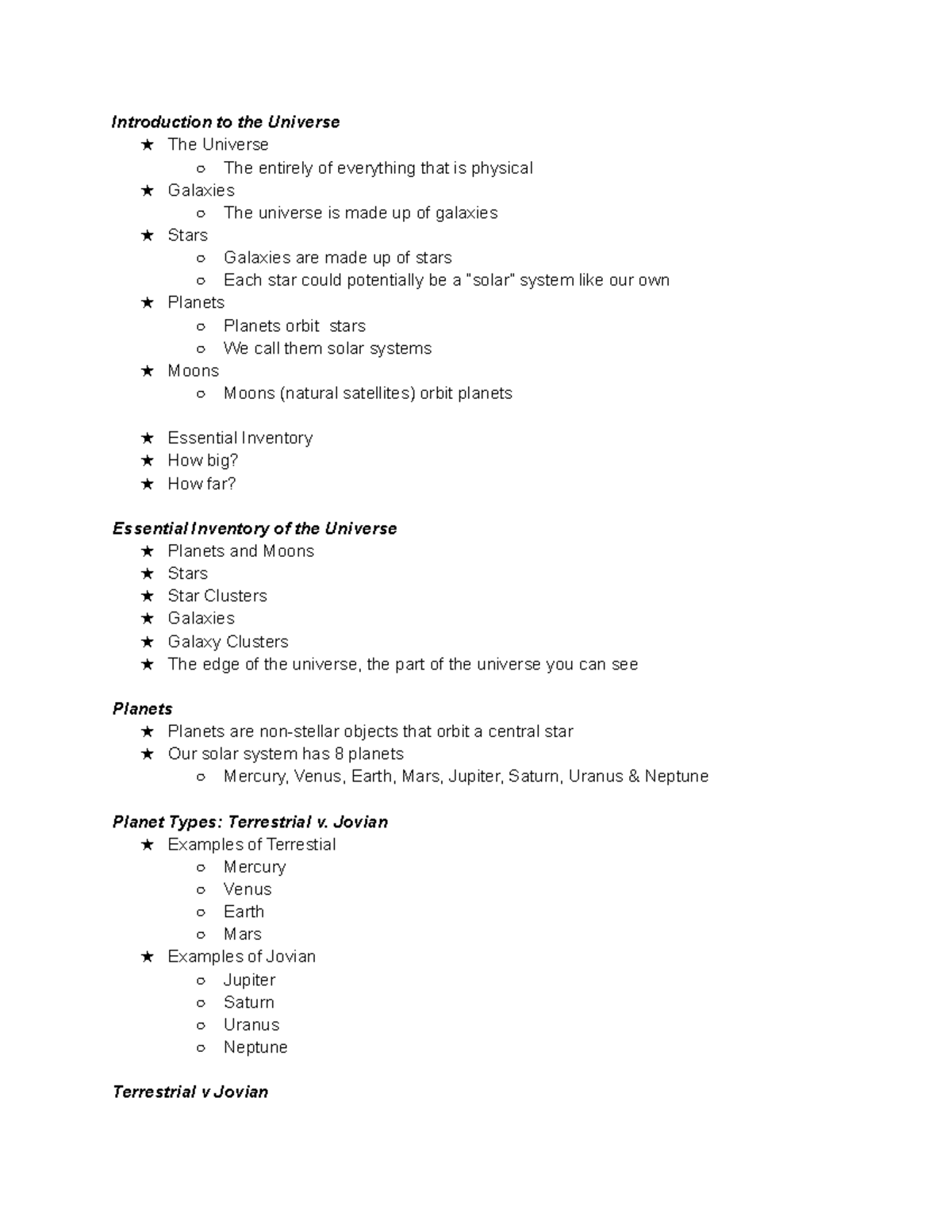 Astr-1030-002 - Lecture notes from the spring semester can also help ...