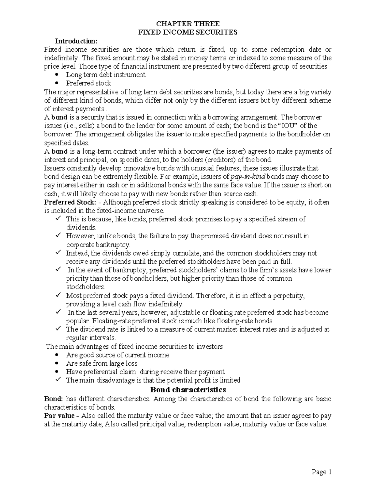 Investement Analysis and Portfolio Management Chapter 3 - CHAPTER THREE ...
