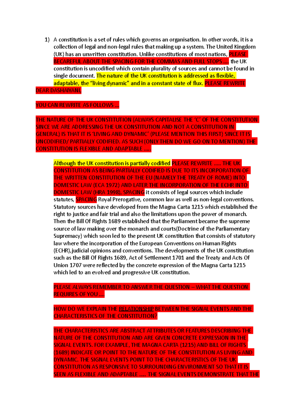 Dashaiyani - tutorial const. law - A constitution is a set of rules ...