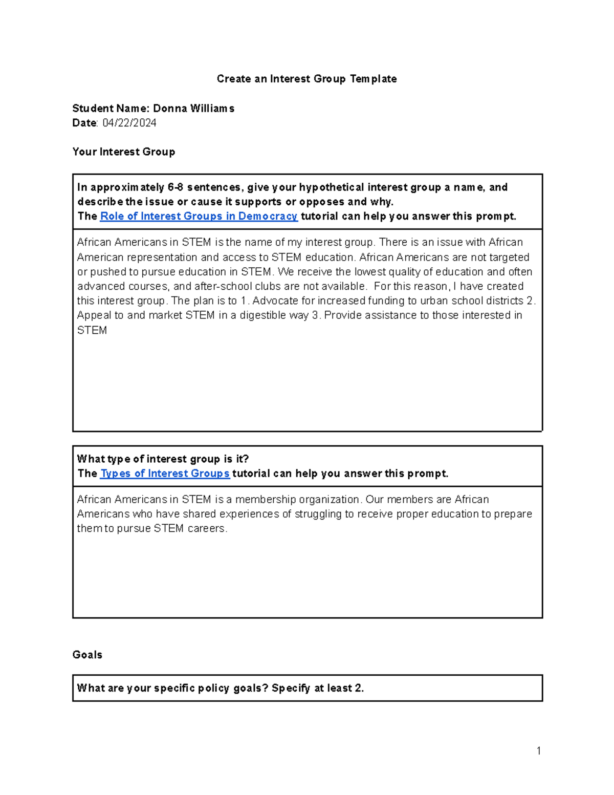 Create an Interest Group Template - Create an Interest Group Template ...