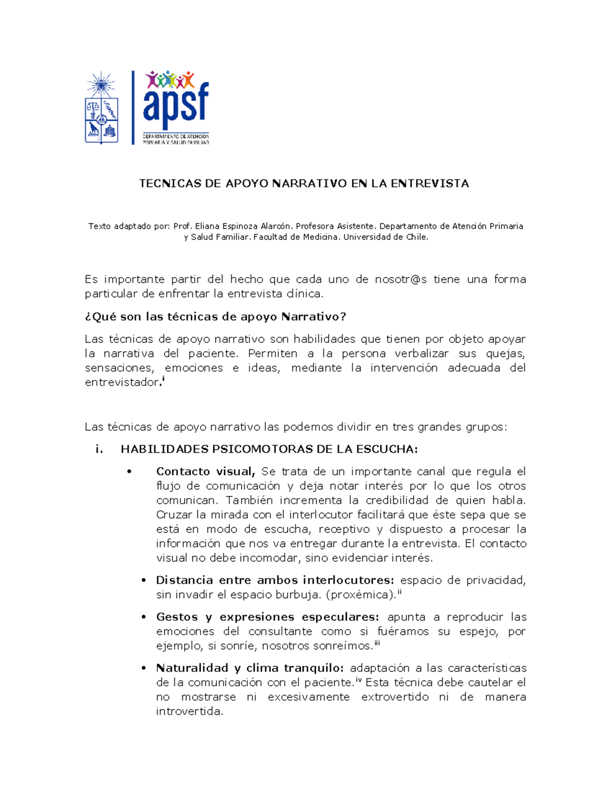 Tecnicas DE Apoyo Narrativo EN LA Entrevista Telef NICA DE Trazabilidad ...