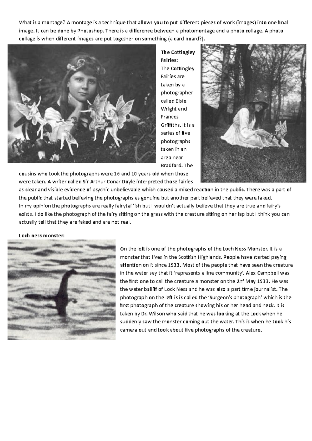 Montage project research - What is a montage? A montage is a technique ...