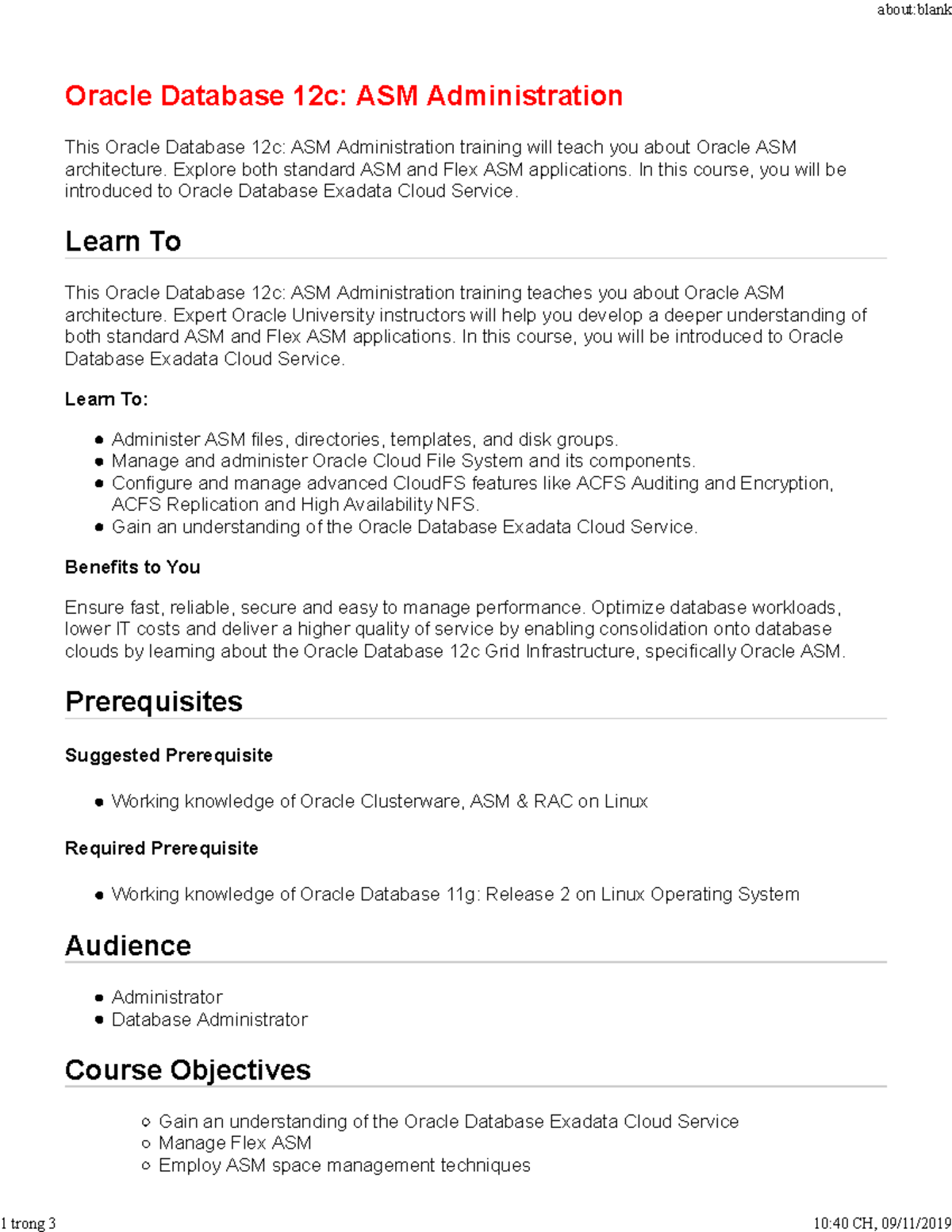 12c ASM administration - Explore both standard ASM and Flex ASM ...