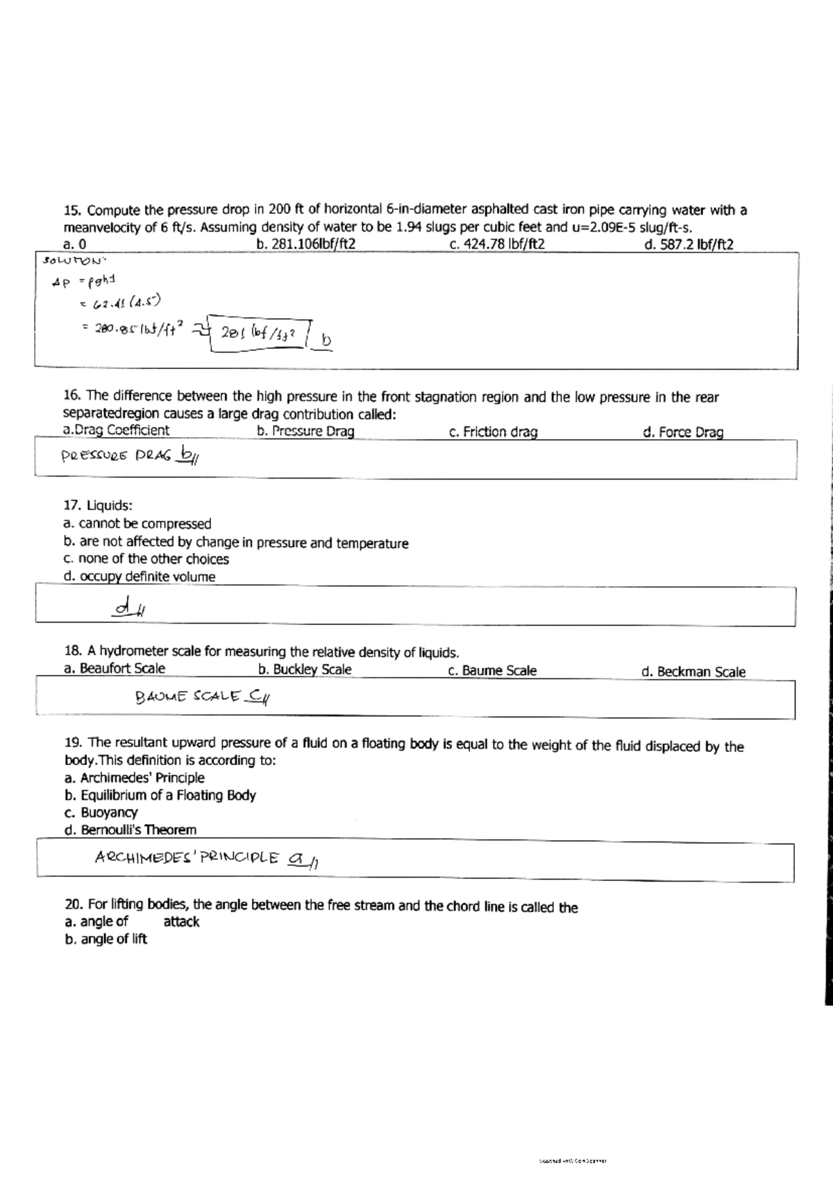 Fluid Mechanics LA 5.ESAS part 3 - Electrical Engineering - Studocu